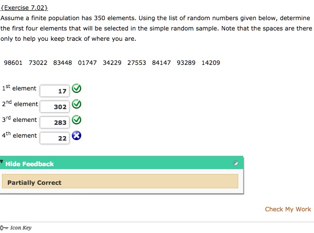 Solved Exercise Z02 Assume Finite Population Has 350 Elements Using The List Of Random Numbers 