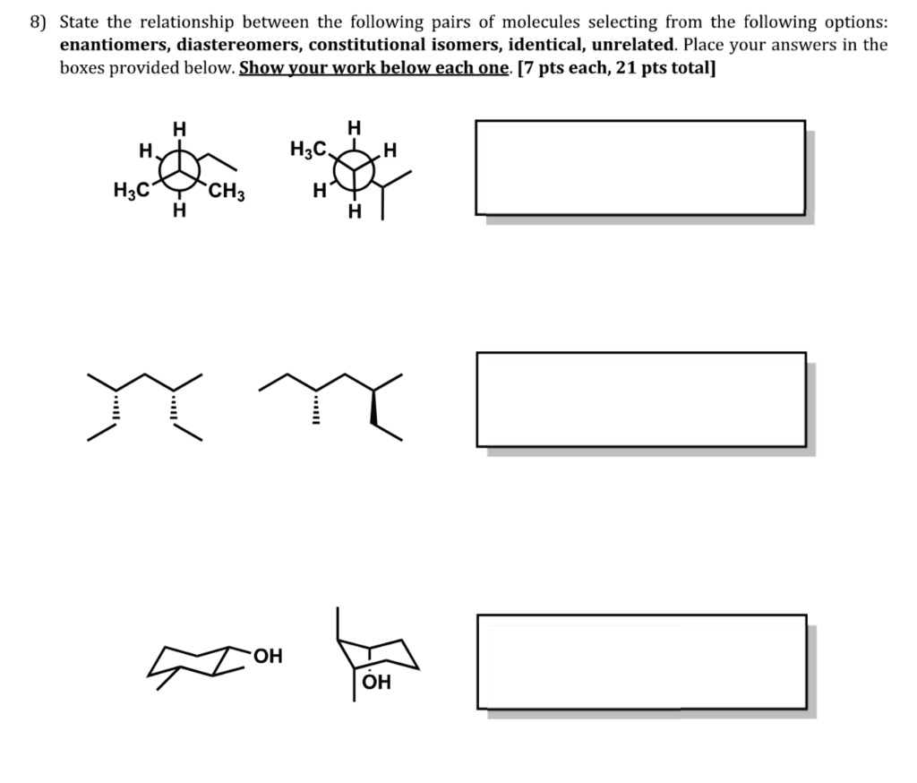 SOLVED:8) State the relationship between the following pairs of ...