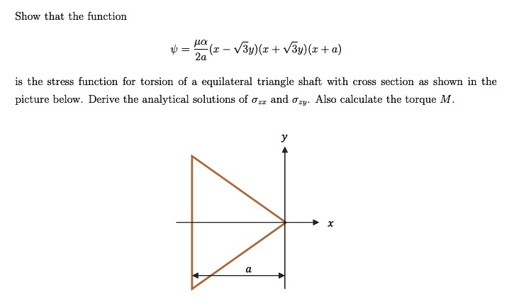 Show that the function ψ = (μα)/(2a) (x - √(3)y)(x + √(3)y)(x + a) is ...