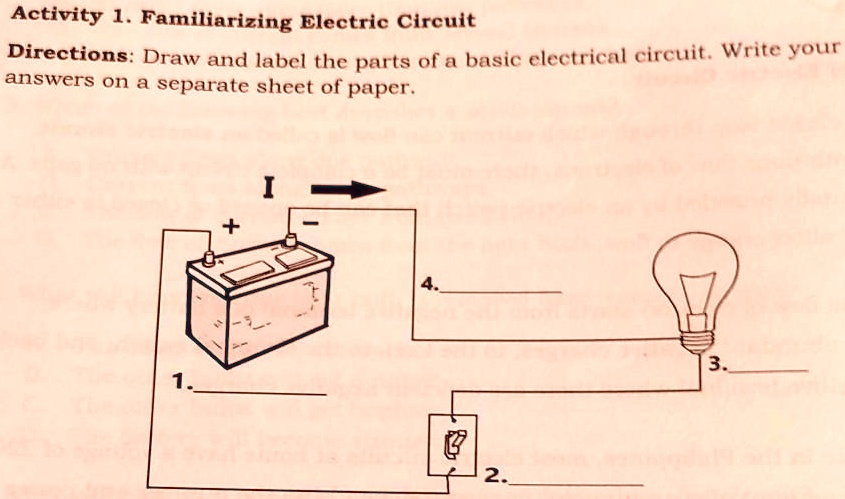 Activity 1. Familiarizing Electric Circuit Directions: Draw and label ...