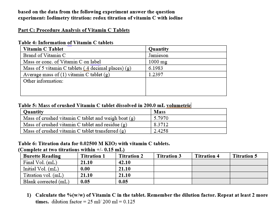 SOLVED: based on the data from the following experiment answer the question experiment ...