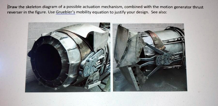 SOLVED: Draw the skeleton diagram of a possible actuation mechanism ...