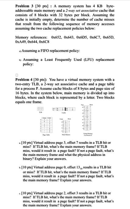 SOLVED: Text: Computer Organization and Architecture Problem 3 [30 pts ...