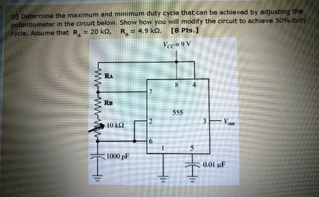 SOLVED: a) Determine the maximum and minimum duty cycle that can be ...