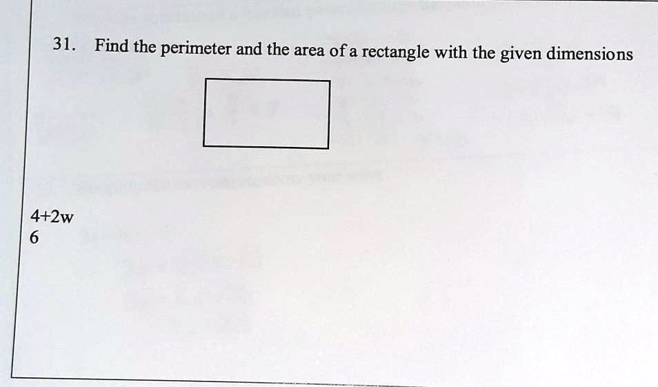SOLVED: 'someone help please!!!!! 31. Find the perimeter and the area ...