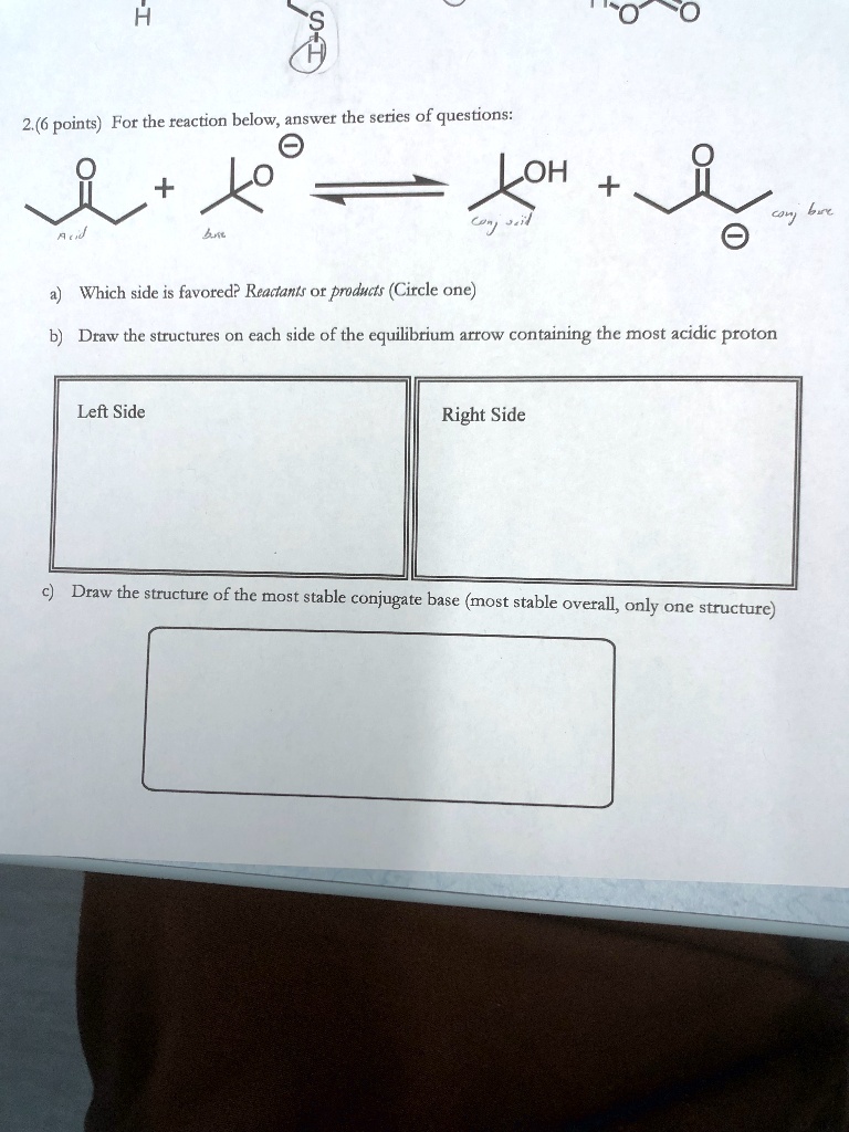 Solved Text 2 6 Points For The Reaction Below Answer The Series Of Questions Loh Lrt C