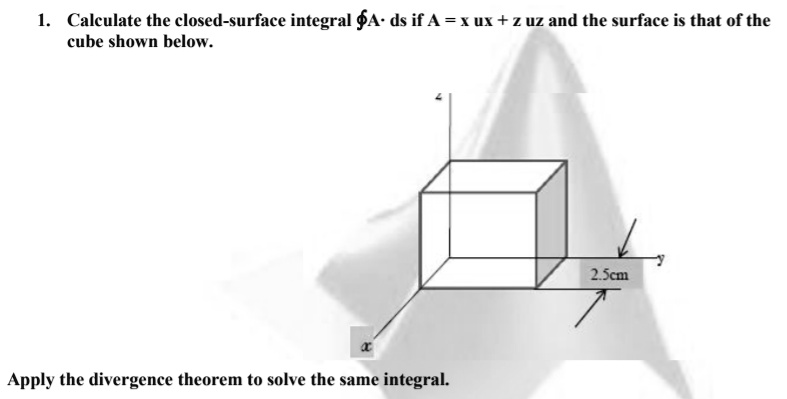 SOLVED: Calculate the closed-surface integral A: ds ifA = Xux + 2 Uz ...