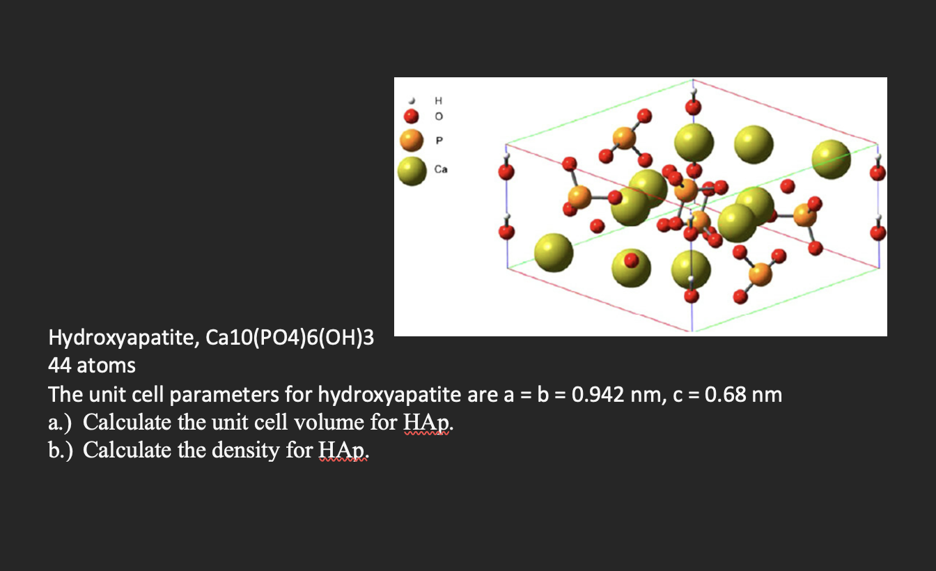 SOLVED: Calculate the volume of unit cell and density