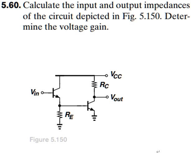 5.60. Calculate the input and output impedances of the circuit depicted in Fig. 5.150. Determine ...