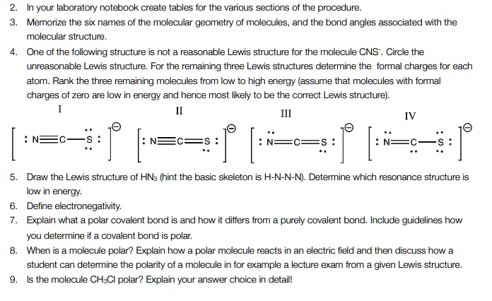 SOLVED: In your laboratory notebook create tables tor the vanous sections ot the procedure ...