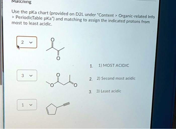 SOLVED:maicning Use the pKa chart (provided on DZL under "Content ...