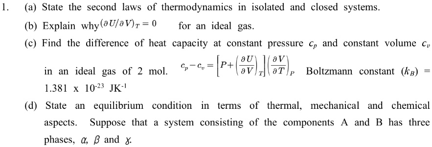 state the second laws of thermodynamics in isolated and closed systems ...