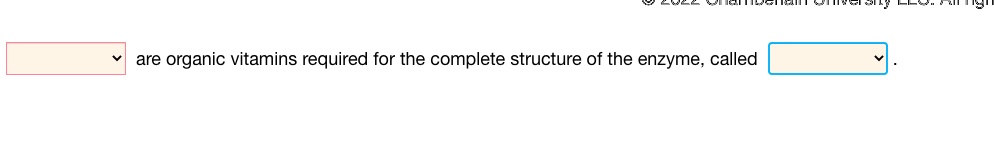 Cofactor, apoenzyme, coenzyme, and haloenzyme are organic molecules ...