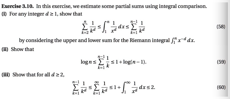 exercise 310 in this exercise we estimate some partial sums using ...