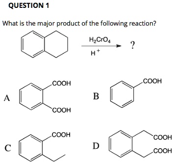 SOLVED: QUESTION 1: What is the major product of the following reaction ...