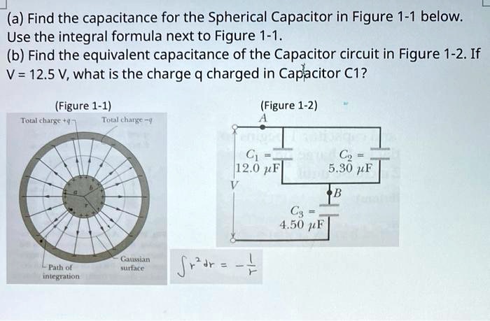 (a) Find the capacitance for the Spherical Capacitor in Figure 1-1 ...