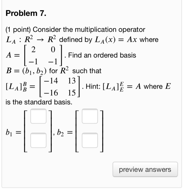 problem 7 point consider the multiplication operator la r2 5 r2 defined ...