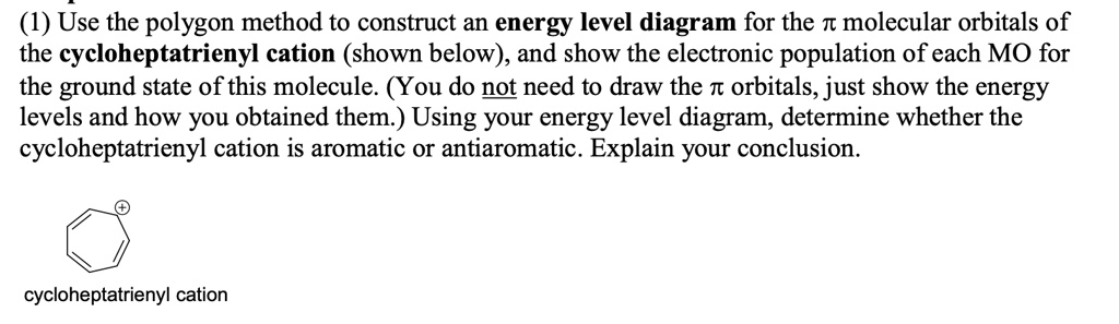 1 use the polygon method to construct an energy level diagram for the ...