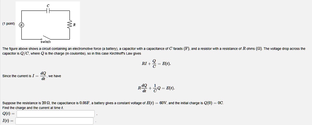SOLVED: Switch The figure above shows a circuit containing an ...