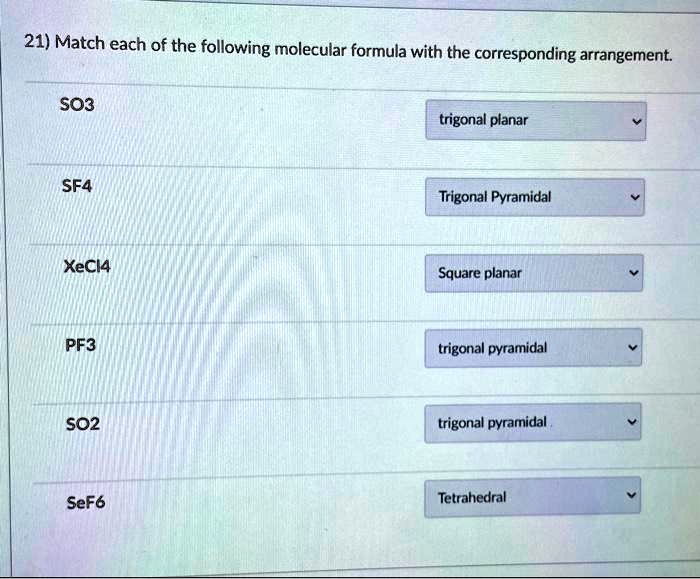 VIDEO solution: 21 Match each of the following molecular formula with ...