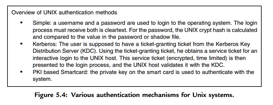 Overview of UNIX authentication methods • Simple: a username and a password are used to login to ...