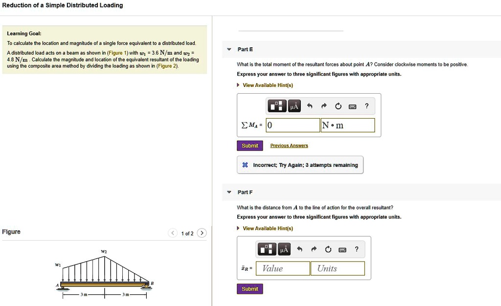 Reduction of a Simple Distributed Loading Learning Goal: To calculate the location and magnitude ...