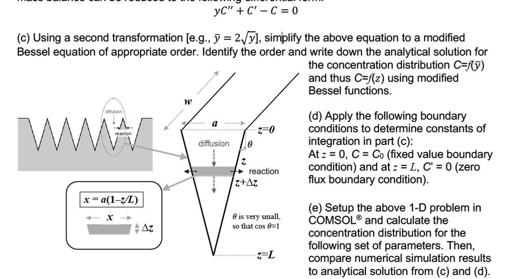 yC" + C' - C = 0 (c) Using a second transformation [e.g., y = 2√(y)], simplify the above ...