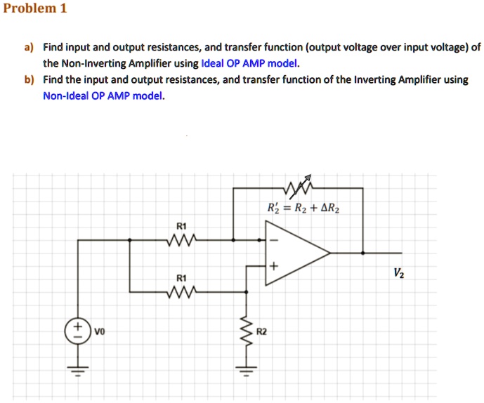 Solved Problem 1 A Find Input And Output Resistances And Transfer Function Output Voltage 