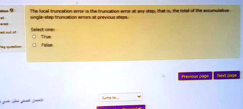 Solved Hnan The Local Truncation Error I5 The Truncation Error At Any Step That Is The Total 