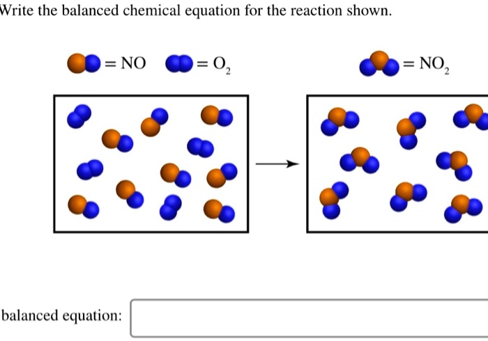 write the balanced chemical equation for the reaction shown no noz ...