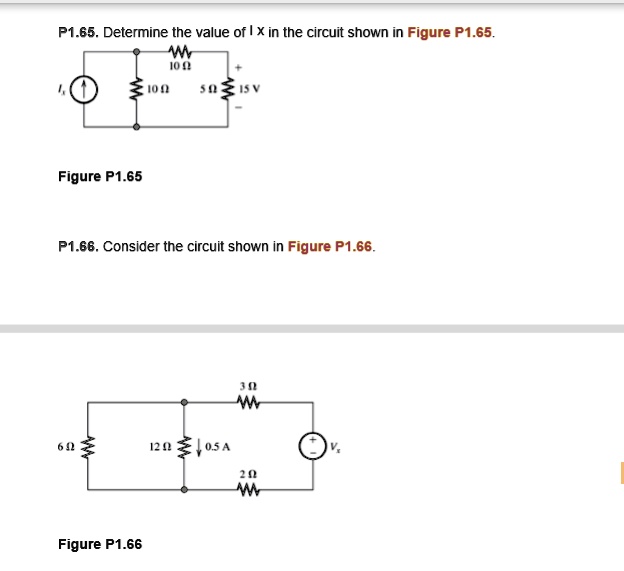 SOLVED: P1.65. Determine the value of I in the circuit shown in Figure P1.65. Figure P1.65: P1 ...