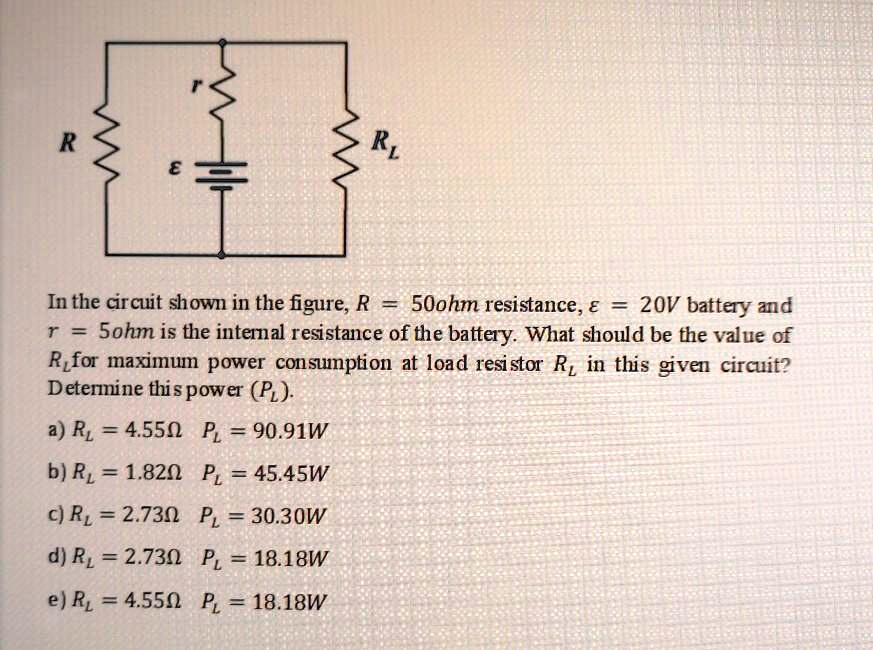 RzIn the circuit shown in the figure, R SOohm resista… - SolvedLib
