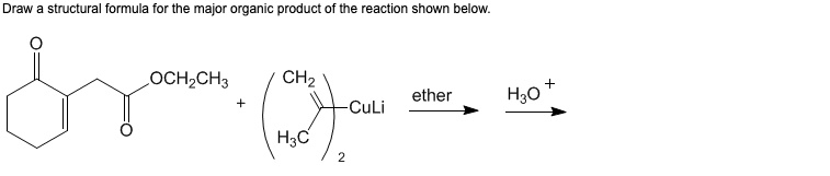 SOLVED: Draw the structural formula for the major organic product of ...