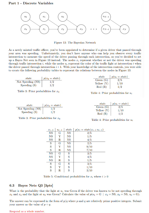 part 1 discrete variables figure 13 the bayesian network as a newly minted traffic officer youve ...