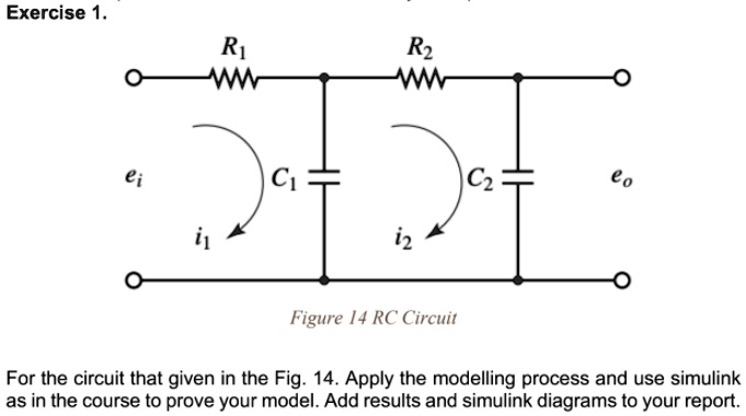 use r 40 ohm c1uf draw the simulink diagram exercise 1 ri n figure 4 rc ...