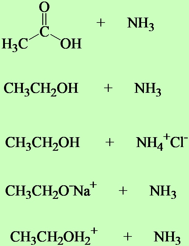 SOLVED: Predict whether an acid-base reaction will occur in each of the ...