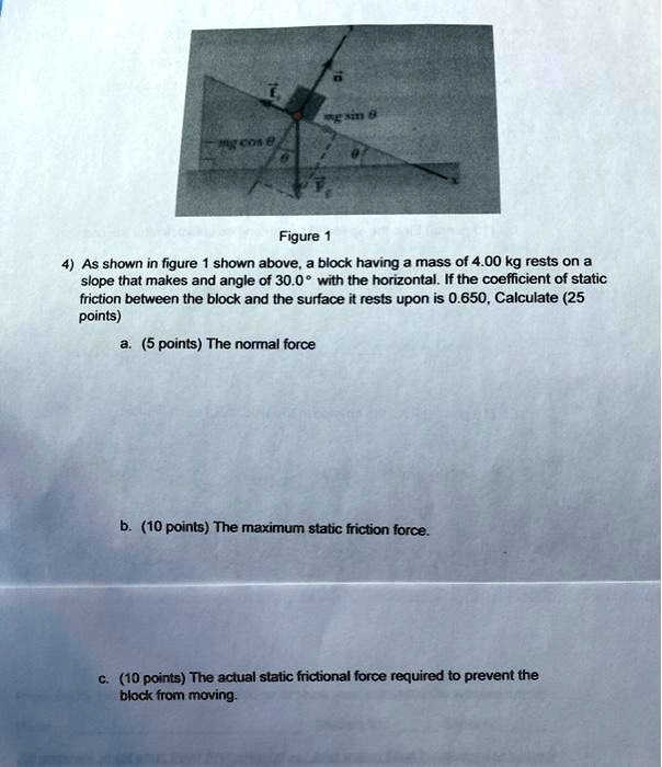 SOLVED: Main Body: As shown in the figure above, a block having a mass of 4.00 kg rests on a ...
