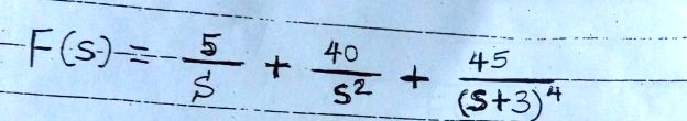 SOLVED: Determine the inverse Laplace transformation Fs-z = 5s^2 + 40s ...
