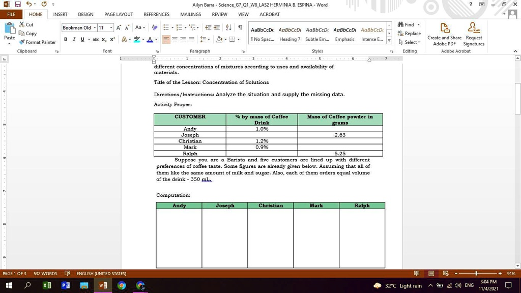 Ailyn Barra - ScienceG7Q1W8LAS2 HERMINIA B. ESPINA - Word different ... Ailyn Barra - ScienceG7Q1W8LAS2 HERMINIA B. ESPINA - Word different ...