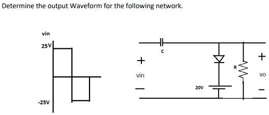 Solved Determine The Output Waveform For The Following Network Determine The Output Waveform