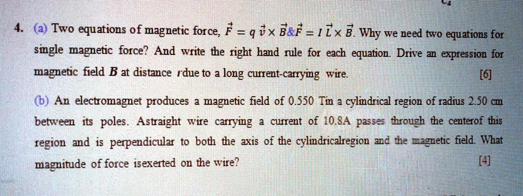 a two equations of magnetic force f q fx baf ix b why we need two ...