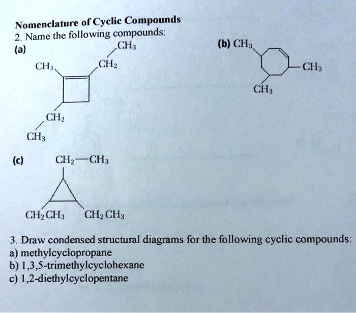 SOLVED: Nomenclature of Cyclic Compounds