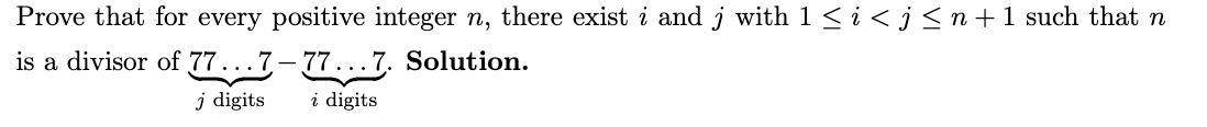 Solved Prove That For Every Positive Integer N There Exist I And J With 1 ≤ I