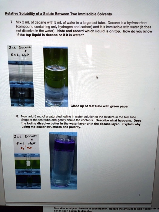 SOLVED: Relative Solubility of a Solute Between Two Immiscible Solvents ...