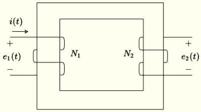 SOLVED: The figure below illustrates a two-winding transformer with a ...