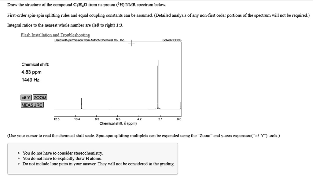 SOLVED: Text: Draw the structure of the compound C6H6O from its proton ...