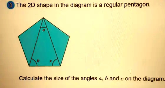 SOLVED: The 2D shape in the diagram is a regular pentagon. Calculate ...