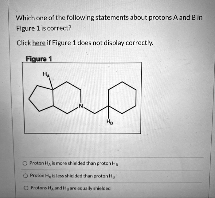 SOLVED: Which one of the following statements about protons A and Bin ...