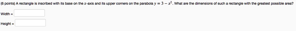 (6 points) A rectangle is inscribed with its base on the...