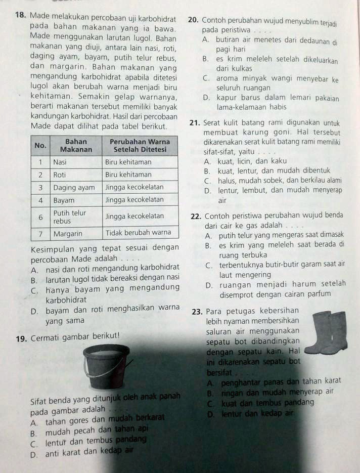 SOLVED: bantu kakak kakak jangan ngasal 18 Made melakukan percobaan uji ...